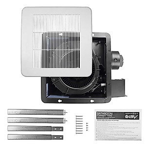 BV Bathroom Fan Ultra-Quiet Bathroom Ventilation & Exhaust Fan, Bathroom Ceiling Fan, Residential Remodel Energy-Saving Ceiling Mount Fan (No Attic Access Required) (150 CFM)