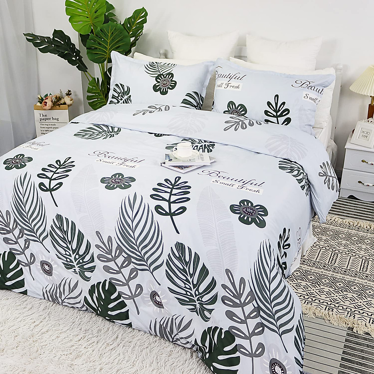 Helthep Duvet Cover Set King Size,Soft King Duvet Cover Set, 3 Pieces Double Brushed King Size Duvet Covers with Zipper Closure, 1 Duvet Cover 90x104 inches and 2 Pillow Shams