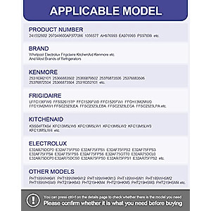 dcosok Refrigerator Light Bulb 40 Watt 297048600 241552802 Compatible with Frigidaire Kenmore Whirlpool Electrolux KitchenAid Fridge Light Bulbs Replacement Freezer Bulb T8 E17 Lamp Light, 2 Pack