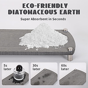 Water Absorbing Stone Tray for Sink, Stone Drying Mat for Kitchen Counter, Diatomite Tray Used for Hand Soaps & Plants & toiletries in The Modern Home, Fast Drying Sink Caddy(Grey)