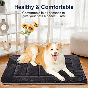 Hero Dog Beds for Large Dogs Crate Bed Pad Mat 42 in Soft Kennel Pads Washable Non Slip Dog Mattress Pet Beds Cushion for Pets Sleeping Mats