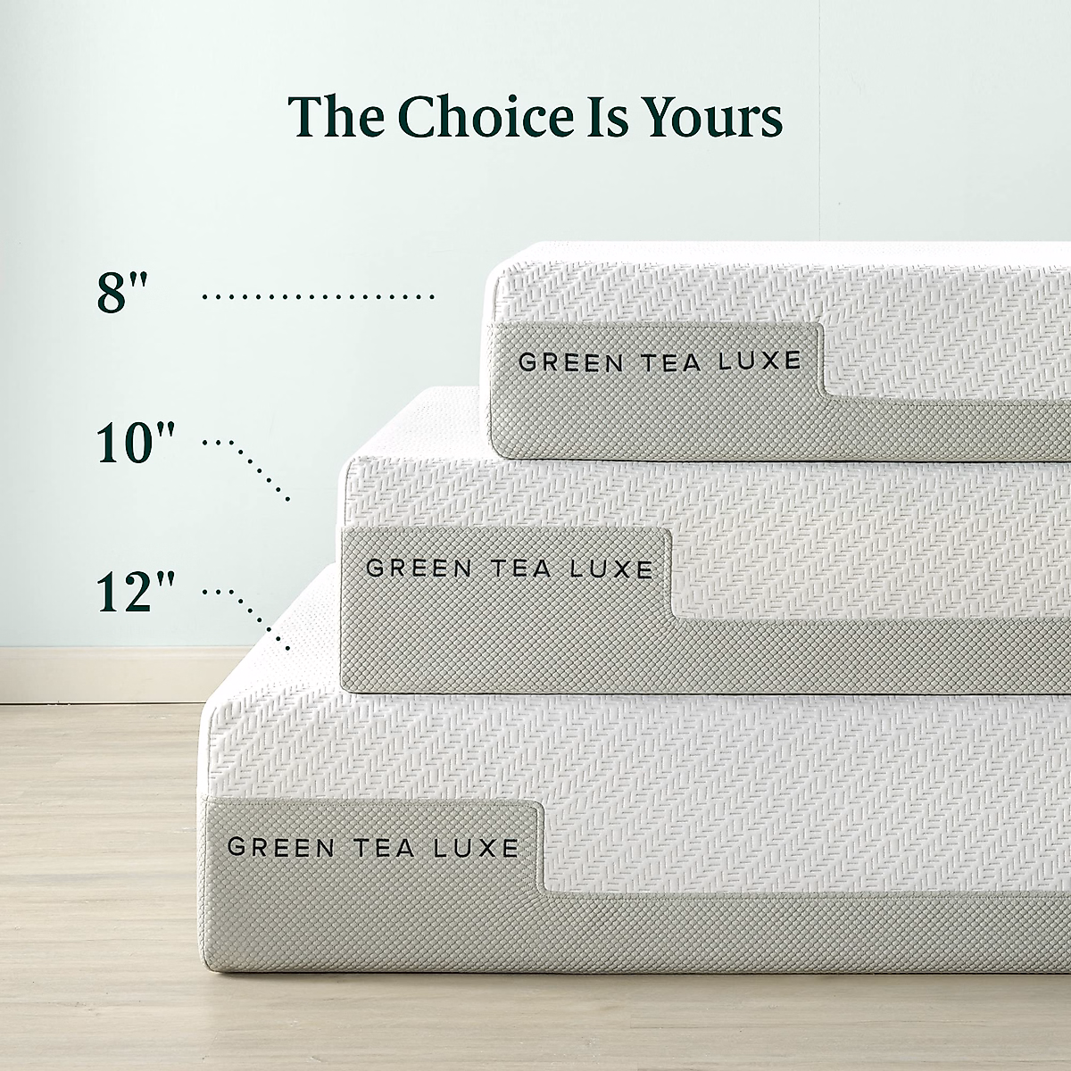 ZINUS 8 Inch Green Tea Luxe Memory Foam Mattress, King, Pressure Relieving, CertiPUR-US Certified, Mattress in A Box, All-New, Made in USA