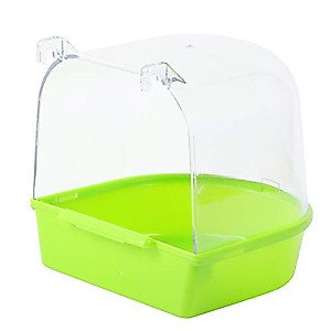 iplusmile Parakeet Cage Parakeet Cage Parrot Bath Box Bird Cage Bath Accessories Hanging Bathing Tub for Parakeet Pet Cockatiel Canary Cockatoos Conure Lovebird Supplies Parakeet Toys Parakeet Toys