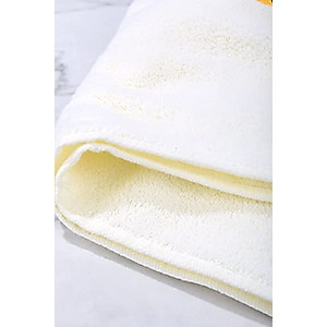 Ohocut 3 Pack Cotton Hand Towels, Decorative Hand Towels for Bathroom, Aesthetic Preppy Cute Smile Face Cream White Bath Hand Towels Set of 3