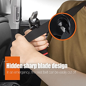 KOUNATSURI Car Handle Assist for Elderly Car Door Handle Multifunction Handle Car Door Latch Handle for Seniors and Handicapped(Red)