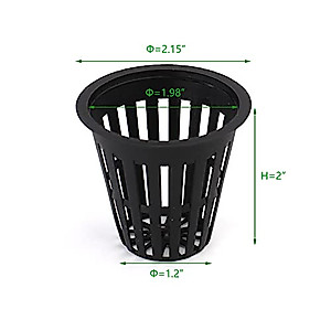 HAZOULEN Small Garden Plastic Net Cups Pots Fits in 2 Inch Holes, Set of 40