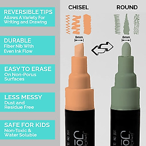 JumpOff Jo - 48 Pack of Liquid Chalk Markers – Reversible Chisel and Round Tip - Neon, Metallic, and White Included