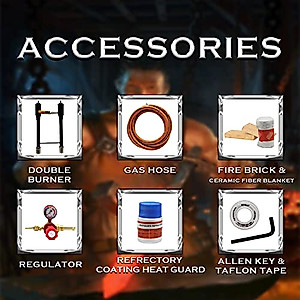 Double Burner Propane Forge Oval Knife Making Blacksmith Gas Forge Farrier Furnace