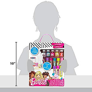 Horizon Group USA Barbie Make Your Own Layered Lip Balm Kit, DIY 5 Custom Lip balms by Mixing Flavors Like Vanilla, Strawberry, Watermelon & Tropical Punch, Multicolored