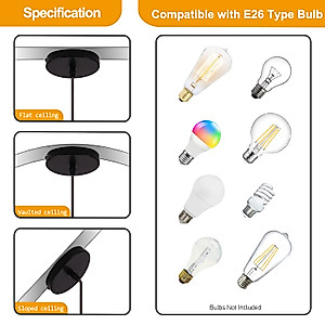 Retro Pendant Light Fixtures 3 Pack Industrial Pendant Lighting Adjustable Hanging Light Fixtures with Geometric Black Metal Shade Farmhouse Pendant Light Ceiling Lamp for Kitchen Island