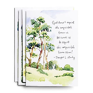 DaySpring - Praying for You - King James Version - Classic Quotes - 4 Design Assortment with Scripture (12 Boxed Cards and Envelopes) (81840)
