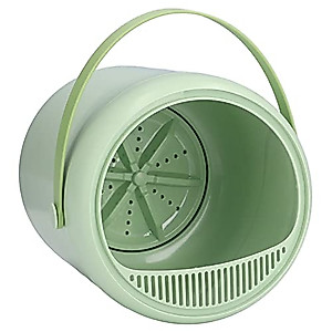 Portable Mini Washing Machine, Ultrasonic Turbine Washer Portable Washing Machine Portable Bucket Washer for Underwear Socks Baby Clothes(green)