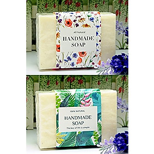 ZZYBIA Assorted Wrap Paper Tape for Homemade Soap Bar Vertical Style 50pcs