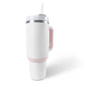 MightySkins Skin Compatible with Stanley The Quencher H2.0 FlowState 40 Oz Tumbler - Solid White | Protective, Durable, and Unique Vinyl Decal wrap Cover | Easy to Apply, Remove, and Change Styles
