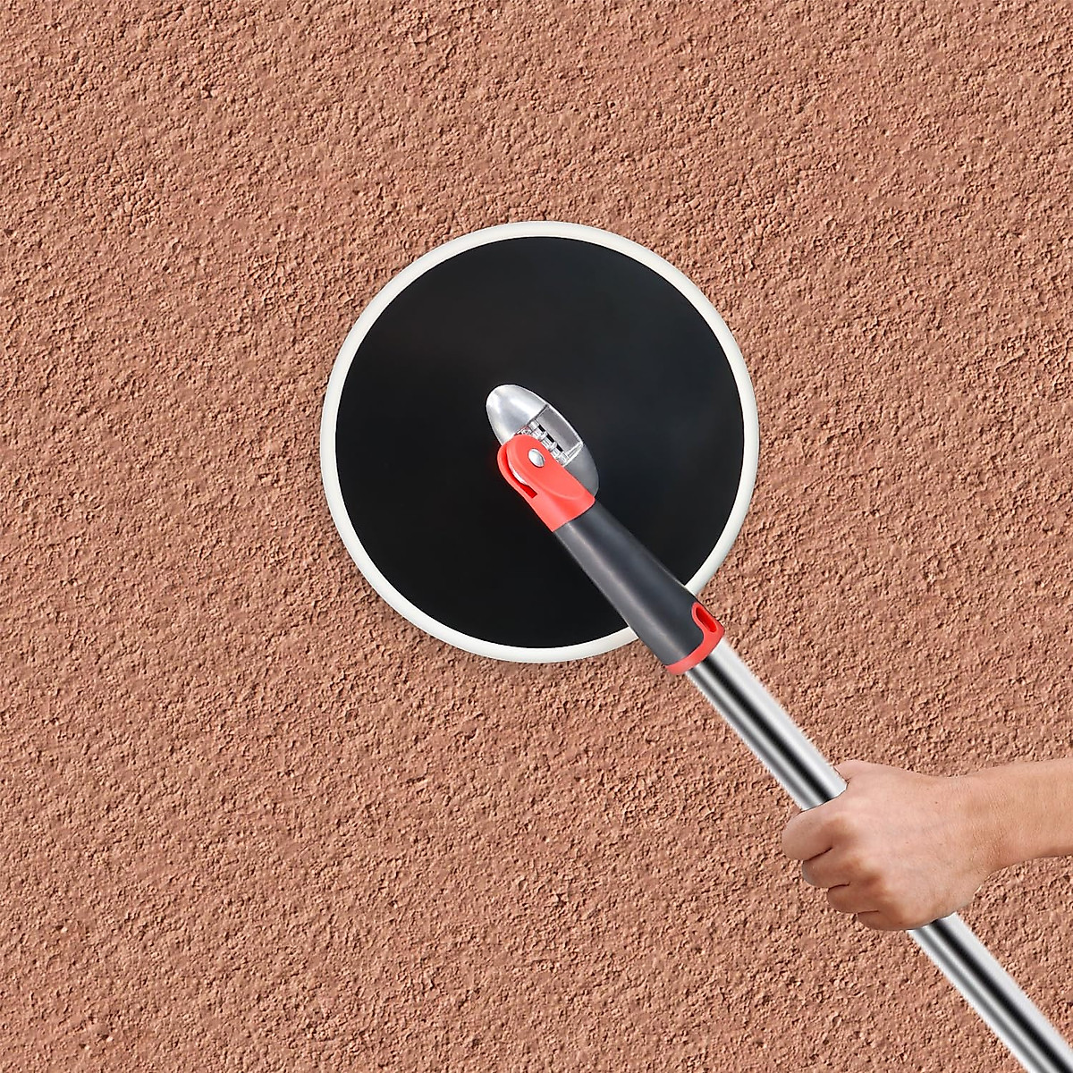 SCOTTCHEN Drywall Sander 9 Inch Radial Round Pole Sander for Dry Wall Include 3pcs Sanding Sheets 80，100，150 Grits