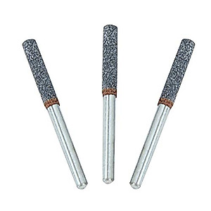 Chainsaw Sharpening Grinding Stone, 3Pcs 4mm 5/32in Diamond Chainsaw Sharpener Burr Stone File Sharpening Tool for Precise, Quick and Easy Sharpening of Chain Saw Blades