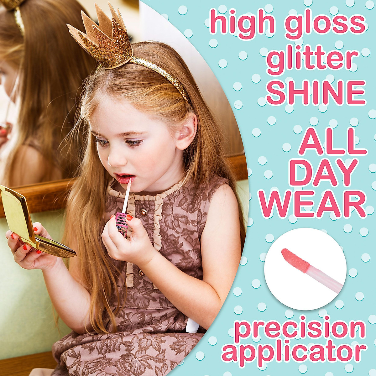 L.O.L Surprise! 14pc Lip Gloss for Girls, Lol Lip Gloss Set Value Pack, 14 Assorted Fruit Flavored Lip Glosses, Non Toxic, Kid Friendly, Party Favors, Gift For Kids