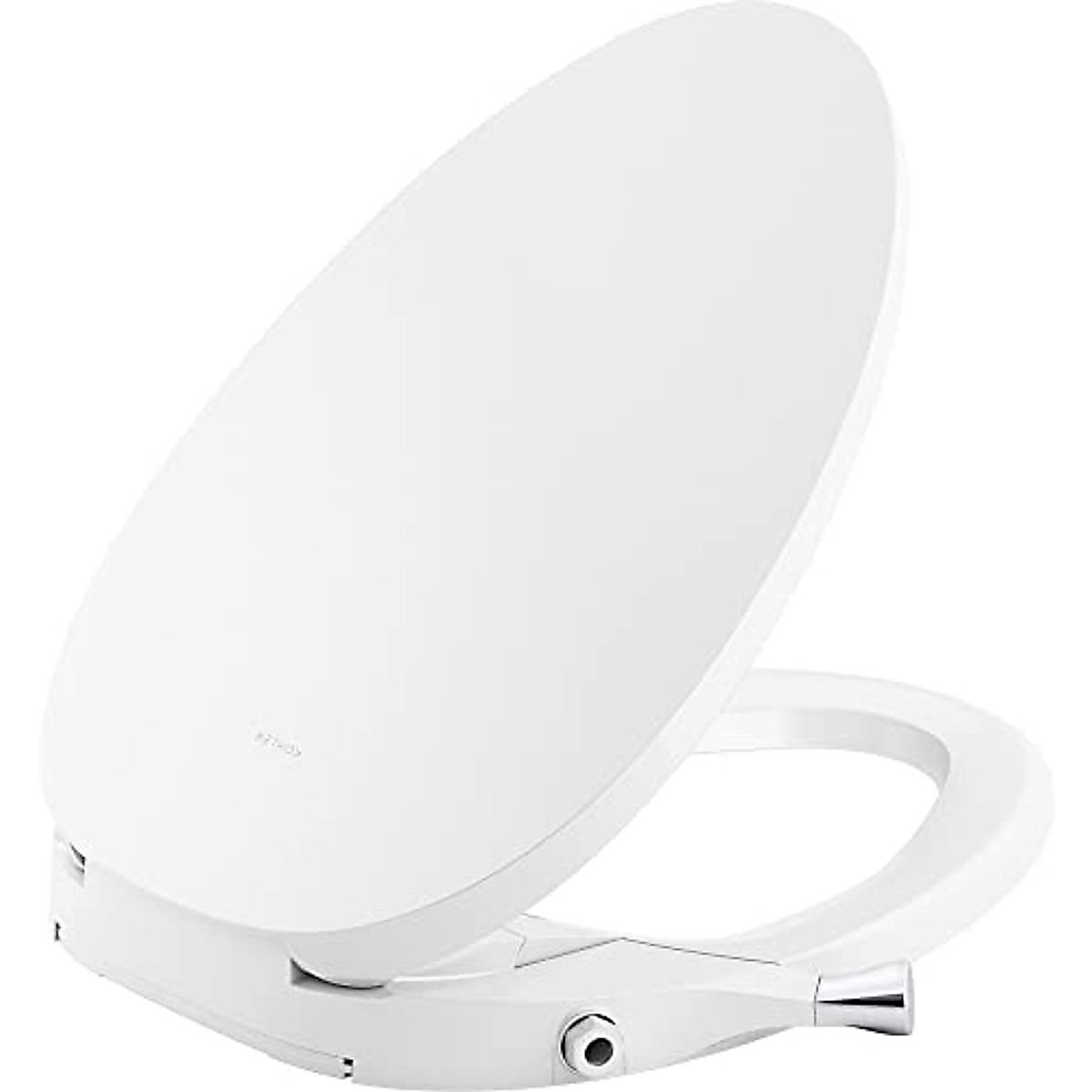 KOHLER 98804-CP-0 Purewash M300 Elongated Manual Bidet Toilet Seat With Chrome Handle, Non-Electric Bidets for Existing Toilets, White