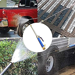 High Pressure Power Washer Spray Nozzle, 18in Garden Hose Wand for Car Window Pet Washing and Plant Watering, Blue