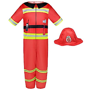 Jeowoqao Dress up Clothes for Little Boys Girls, Kids Dress Up Pretend Play Costumes,Police, Firefighters,Racers,Astronauts Costume for Toddler Age 3-6 Years Play Gift