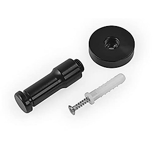 eForwish Space Aluminum Garage Storage Organizer Hook Bathroom Toilet Single Robe Towel Coat Hook Rustproof Kitchen Utensil Utility Hanger Solid Metal Heavy Duty Wall Mount (4 Pcs, Black)