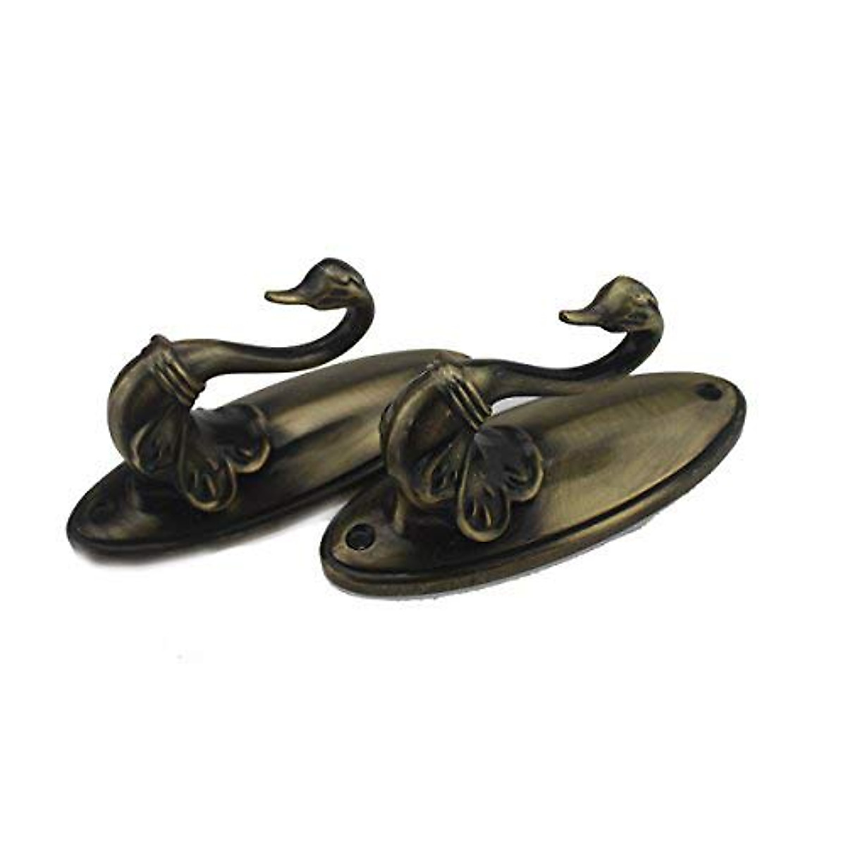 Swan Art Zinc Alloy Metal Hook Multi-Purpose Wall Coat Hook Curtain Back Hook Hook Rack Drying Rack Wall Hook (Bronze)