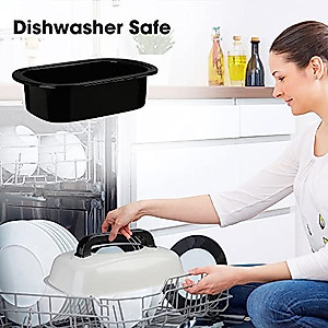 Roaster Oven 26 Quart Electric, Turkey Roaster with Lid Glass Window Design,Large Stainless Steel Turkey Roaster Oven