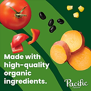 Pacific Foods Organic Harvest Black Bean Chili, Plant Based, 16.5 oz Can