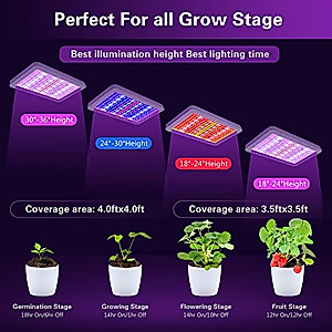 LUYIMIN 1000W LED Grow Light, 261PCS LEDs Dual Switch Full Spectrum Plant Light, Grow Lights for Indoor Hydroponic Plants Veg Flower Greenhouse Growing Lamps, Double Chips