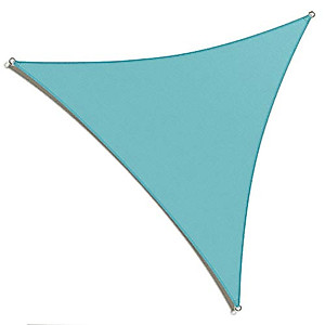 Amgo 18' x 18' x 18' Turquoise Triangle Sun Shade Sail Canopy Awning Shelter Fabric ATAPT18 - UV Block UV Resistant Heavy Duty Commercial Grade - Outdoor Patio Carport - (We Customize)