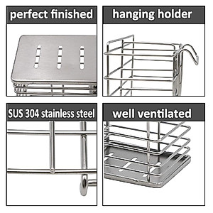kaileyouxiangongsi Utensil Drying Rack/Chopsticks/Spoon/Fork/Knife Drainer Basket Flatware Storage Drainer,2 Divided Compartments, Sturdy 304 Stainless Steel, Rust Proof