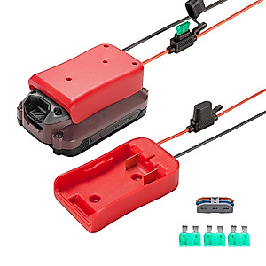 Power Wheel Adapter for Craftsman V20 20V Battery Battery Adapter with Fuse & Wire Terminal,14 Gauge Wire Power Convertor for DIY RC Trucks, RC Toys, Robotics, Work Lights