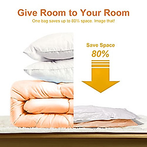 Space Saver Vacuum Storage Bags Jumbo 4 Pack large Vacuum Storage Bags for bedding Reusable Storage Bags Vacuum Sealed with Double Seal for blanket, Comforter, Pillow and Quilt 47x39 Inches