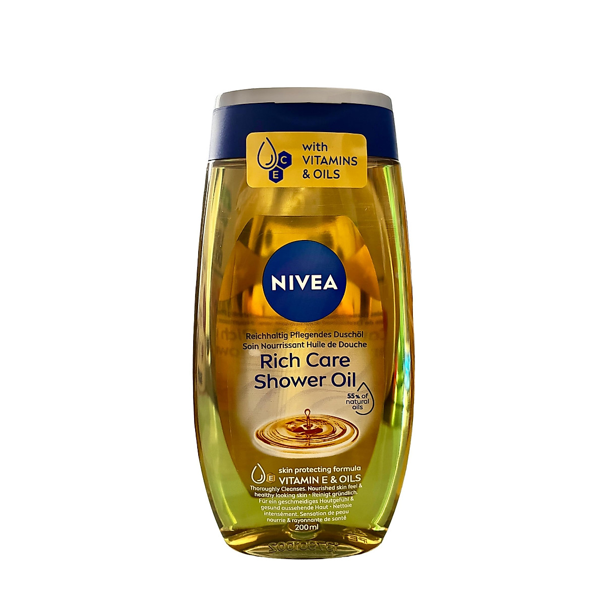 Nivea Shower Oil Natural Caring 200ml From Germany
