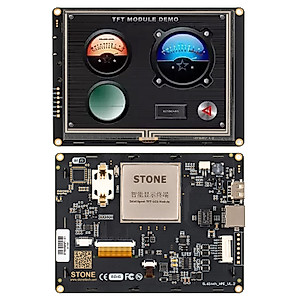 STONE 7" Inch HMI 800x480 TFT LCD UART HD Brand Monitor Full Color Screen with RS232/USB