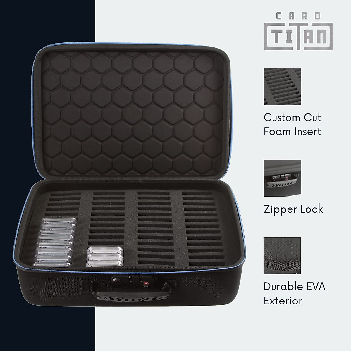 Card Titan PRO Graded Coin Case with 56 Slots for PCGS or NGC Graded Coin Slab - Individual Slots for Graded Coins - Protects and Perfectly Fits NGC and PCGS Coin Cases - Coin Collection Supplies