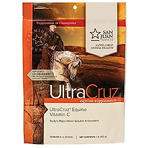 UltraCruz Equine Vitamin C Supplement for Horses, 1 lb, Powder (50 Day Supply)