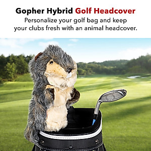Daphne’s Gopher Hybrid Headcover | Premium Hybrid and Fairway Wood Headcovers | Funny Golf Club Covers | Stylish Protection for Your Clubs | Men's Golf Gear | Hybrid Headcover for Men and Women