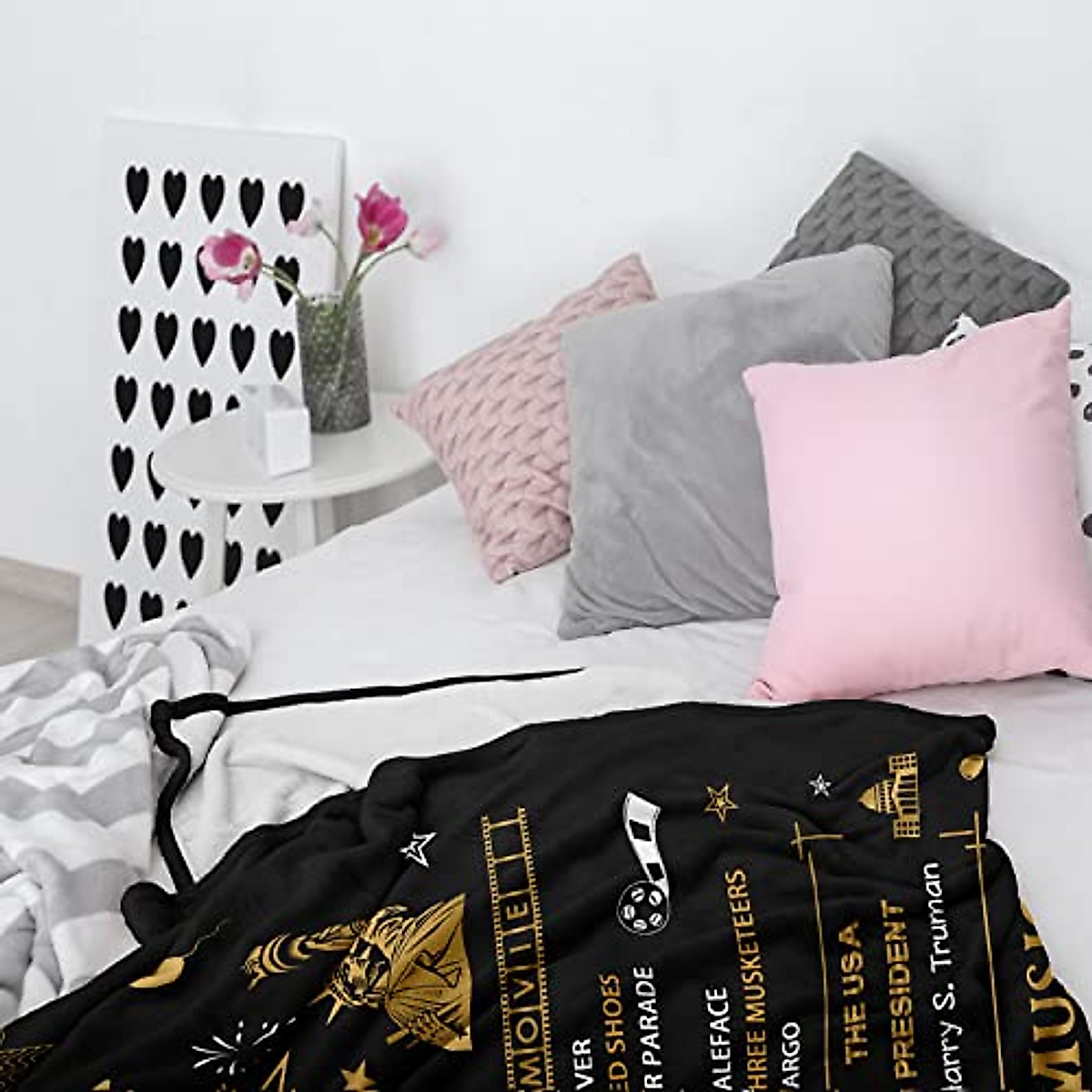 Neuturs 75th Birthday Gifts for Women, 75th Birthday Gifts for Men, 75th Birthday Decorations for Women Men, Best Gifts for 75 Year Old Woman, Happy 75th Birthday Gift Ideas Throw Blanket 60"x50"