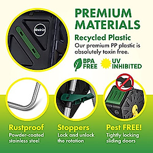 Miracle-Gro Small Composter - Compact Single Chamber Outdoor Garden Compost Bin Heavy Duty – UV Protected Turning Barrel Tumbling Composter (18.5 gallons)