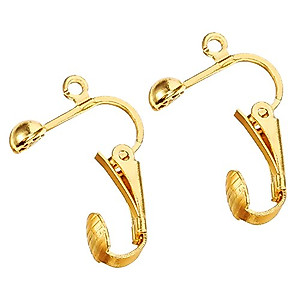 Bememo 36 Pack Clip-on Earring Converter with Easy Open Loop for DIY Earring and Turn any Studs or Pierced into Clip on (Gold and Silver)