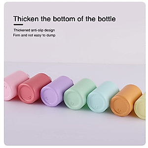 MoreChioce 30ML Glass Dropper Bottle, 6PCS Glass Bottle Container with Eye Droppers Frosted Glass Dropper Bottles Travel Bottle for Lotions,Natural Oils,Face Cleanser,Purple