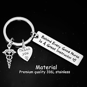 Kivosliviz Nurse Preceptor Keychain Gifts for Women Men Male Nurse Teacher Gifts Nursing Clinical Instructor Appreciation Best Nurse Professor Jewelry Clinical Instructor Keychain