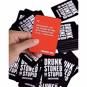 DSS Games Drunk Stoned or Stupid Master Edition | A Party Game for Friends | Party Card Games with 550 Prompt Cards | Fun Card Games for Adults Game Nights, Gatherings, & Parties | Ages 17 Up