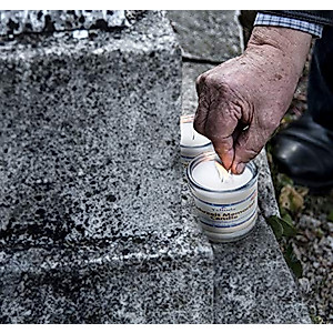 Yehuda, Yahrzeit Memorial Candle, Glass Tumbler (24 Pack) 24 Hour Candles | Yom Kippur Candles | Perfect For Blackouts, Storms & Hurricanes