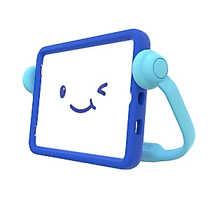 Speck ipad Case for Kids - Heavy Duty, Protective Case Fits 10.2" iPad 2019 & iPad 2020 with Multi-Range Stand & Handle - Works for Car Headrests & Table Top Watching - Charge Blue, Brave Blue Case-E