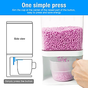 Conworld Laundry Detergent Dispenser, Wall Mounted Laundry Beads Dispenser for Scent Booster Beads, Stain Remover Powder, Bath Salts, Rice, Beans Grain and Dry Food, Laundry Scent Booster Container