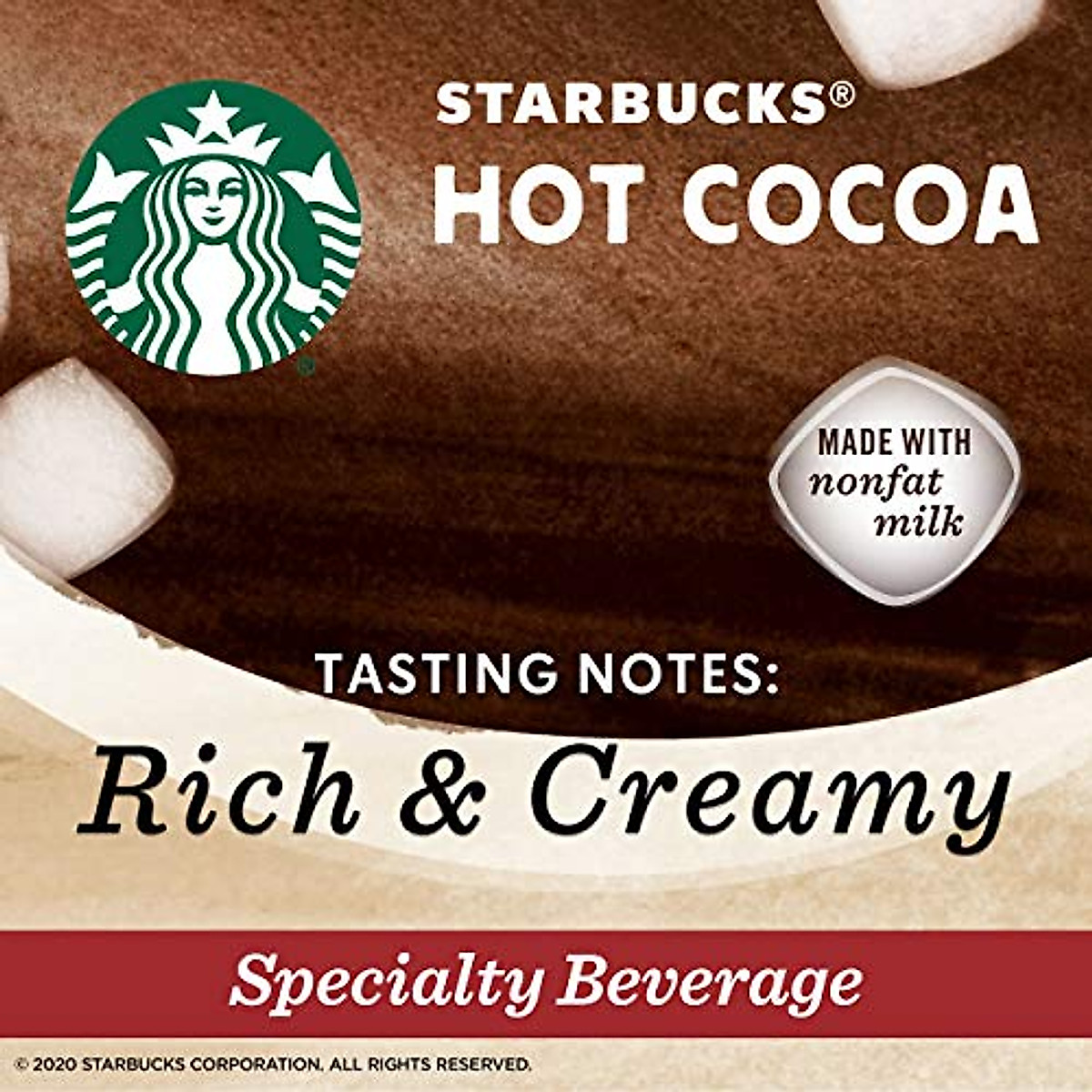 Starbucks Hot Cocoa K-Cup Coffee Pods — Hot Cocoa for Keurig Brewers — 1 box (10 pods)