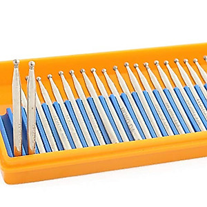 JINGLING Diamond Ball Burrs 2mm Round Grinding Bits Stone Shank 2.35 Pack of 30Pcs