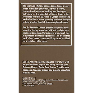 St James of London Tonka & Tobacco Flower Cologne, 1.69 Fl Oz